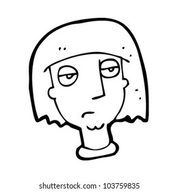 Bored Face Cartoon