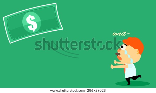 Cartoon Boss Character Chasing After Money 库存矢量图（免版税）286729028 ...