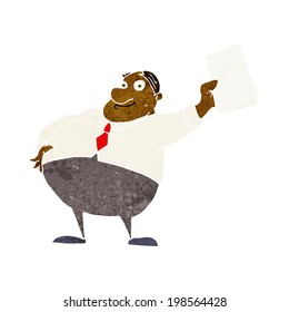 Cartoon Boss Waving Papers Stock Vector (Royalty Free) 198564428 ...