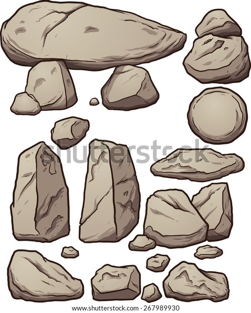 Cartoon Boulders Vector Clip Art Illustration Stock Vector (Royalty ...