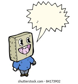 Cartoon Box Head Man Shouting: stockvector (rechtenvrij) 84173902 ...
