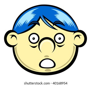 Man Confused Face Cartoon Illustration Isolated: เวกเตอร์สต็อก (ปลอดค่า ...