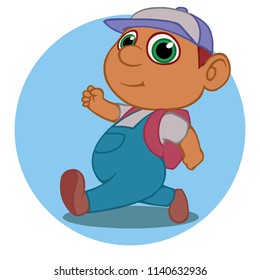 Cartoon Boy Backpack Stock Vector (Royalty Free) 1140632936 | Shutterstock