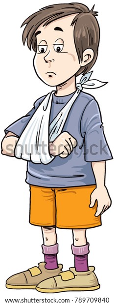Cartoon Boy Broken Arm: เวกเตอร์สต็อก (ปลอดค่าลิขสิทธิ์) 789709840 ...