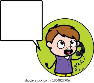 Cartoon Boy Calling On Cell Phone Stock Vector (Royalty Free ...