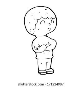 Cartoon Boy Folded Arms Stock Vector (Royalty Free) 171224987 ...