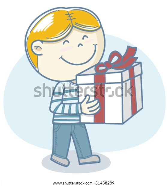 Cartoon Boy Giving Gift Stock Vector (Royalty Free) 51438289 | Shutterstock