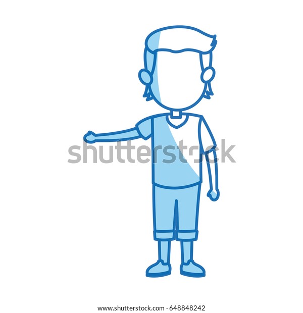 Cartoon Boy Kid Hand Gesture Image Stock Vector (Royalty Free ...