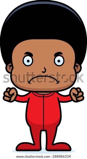 Cartoon Boy Looking Angry Pajamas Stock Vector (Royalty Free) 288886334 ...