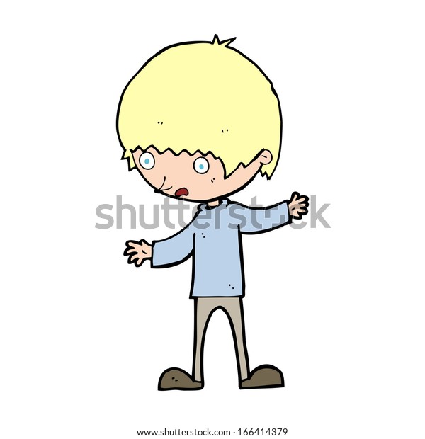 Cartoon Boy Outstretched Arms Stock Vector (Royalty Free) 166414379 ...