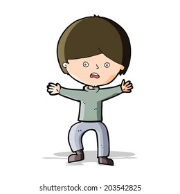 Cartoon Boy Panicking Stock Vector (Royalty Free) 203542825 | Shutterstock