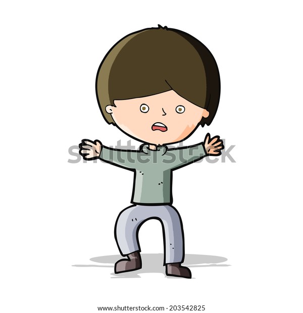 Cartoon Boy Panicking Stock Vector (Royalty Free) 203542825 | Shutterstock