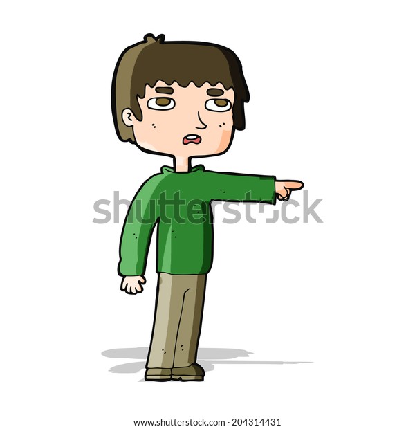 Cartoon Boy Pointing Stock Vector (Royalty Free) 204314431 | Shutterstock