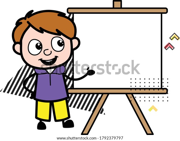 Cartoon Boy Slide Board Stock Vector (Royalty Free) 1792379797 ...