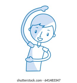 Cartoon Boy Stretching Stock Vector (Royalty Free) 641483347
