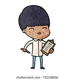 Cartoon Boy Taking Notes Stock Vector (Royalty Free) 732158026 ...