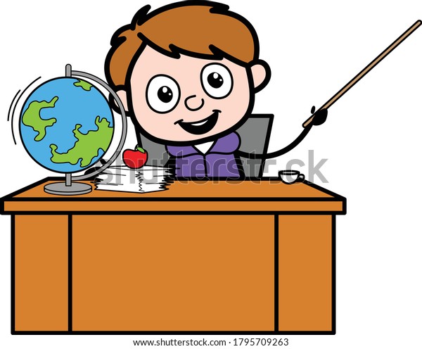 Cartoon Boy Teacher Character Design Illustration Stock Vector (Royalty ...