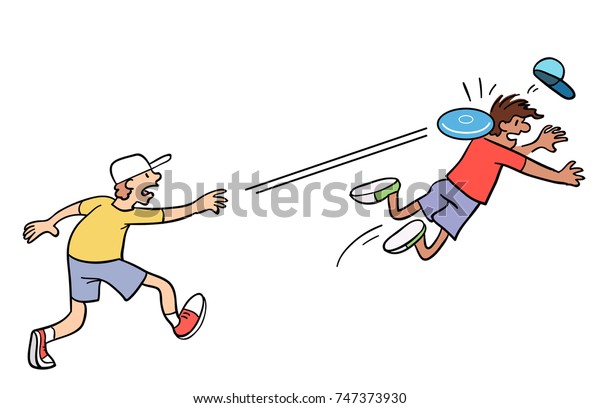 Throwing Frisbee Cartoon