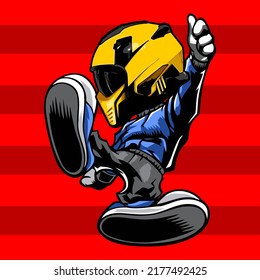Cartoon Boy Wearing Helmet Stock Vector (Royalty Free) 2177492425 ...