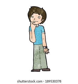Cartoon Boy Wondering Stock Vector (Royalty Free) 203568967 | Shutterstock