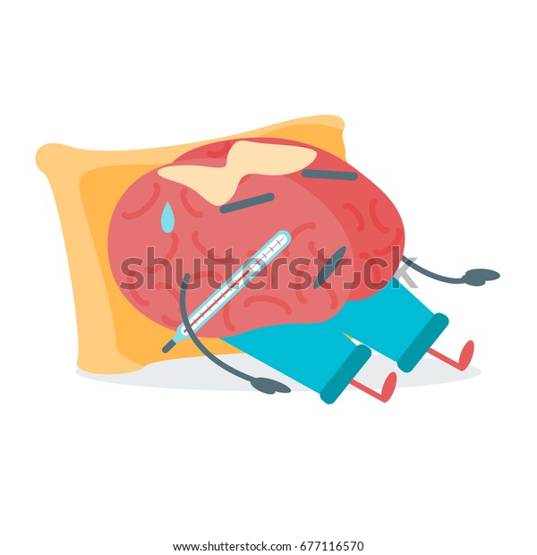 Cartoon Brain Brain Activity Character Funny Stock Vector (Royalty Free ...