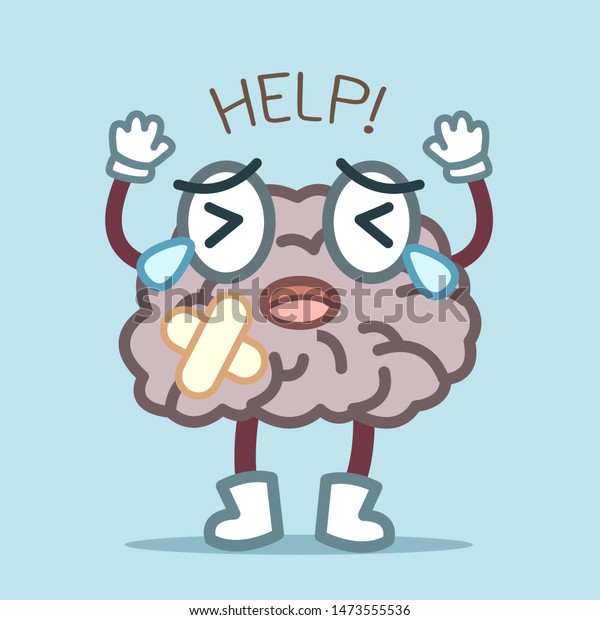 Cartoon Brain Hurting Find Help Stock Vector (Royalty Free) 1473555536 ...