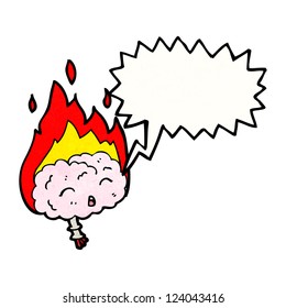 Cartoon Brain On Fire Stock Vector (Royalty Free) 124043416 | Shutterstock
