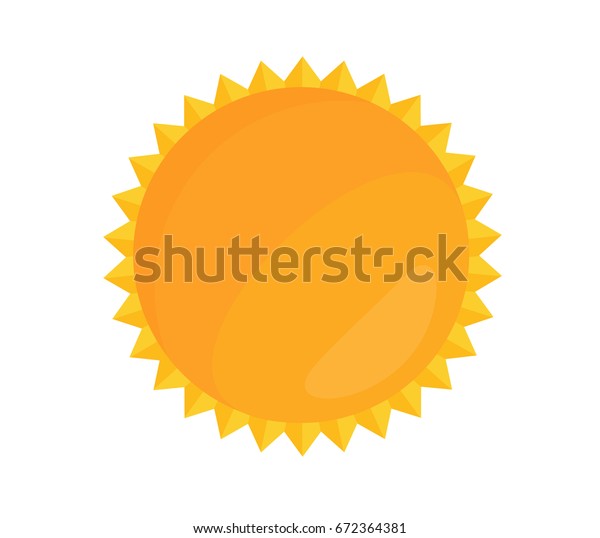 Cartoon Bright Sun Vector Illustration Flat Stock Vector (Royalty Free ...