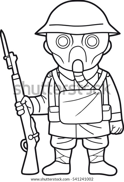 Cartoon British Soldier During World War Stock Vector (Royalty Free ...