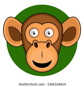 Cartoon Brown Monkey Vector Illustration On Stock Vector (Royalty Free ...