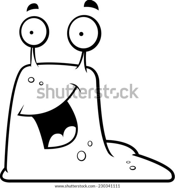 Cartoon Brown Slug Happy Smiling Stock Vector (Royalty Free) 230341111 ...