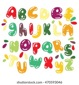 Cartoon Bubble Font Stock Vector (Royalty Free) 470593046 | Shutterstock