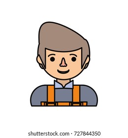 Cartoon Builder Man Icon Stock Vector (Royalty Free) 727847509
