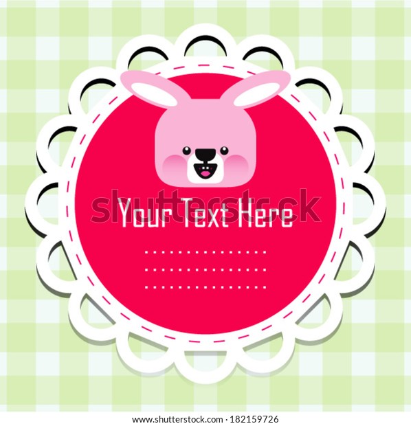 Cartoon Bunny Frame Vector Illustration Stock Vector (Royalty Free ...