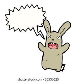 Cartoon Shouting Bunny Stock Vector (Royalty Free) 120809158