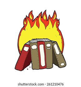 Cartoon Burning Books Stock Vector (Royalty Free) 261210476 | Shutterstock