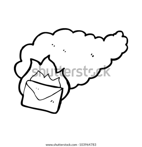 Cartoon Burning Envelope Stock Vector (Royalty Free) 103964783 ...