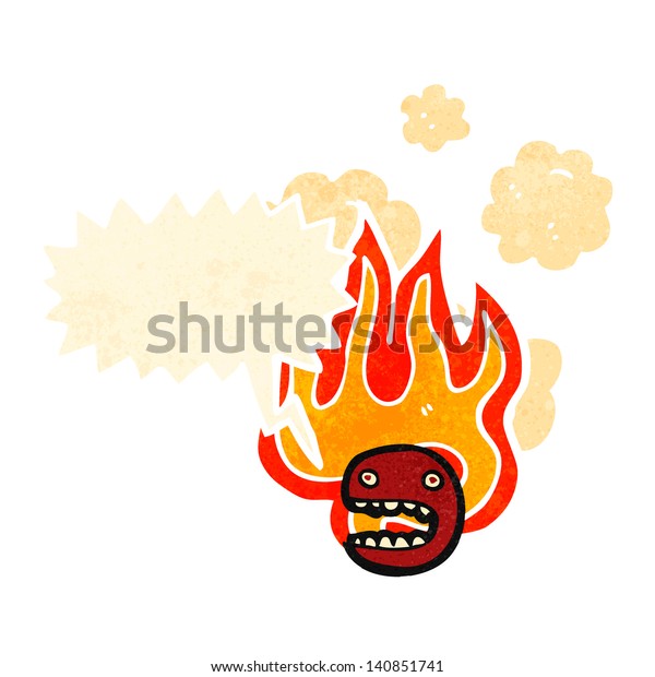 Cartoon Burning Face Symbol Stock Vector (Royalty Free) 140851741 ...