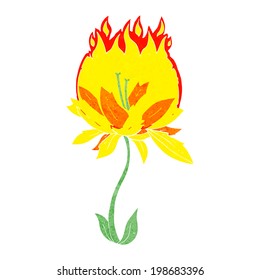 Cartoon Burning Flower Stock Vector (Royalty Free) 198683396 | Shutterstock
