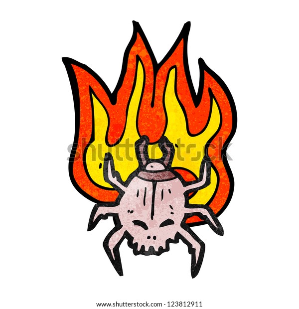 Cartoon Burning Spooky Beetle Stock Vector (Royalty Free) 123812911 ...