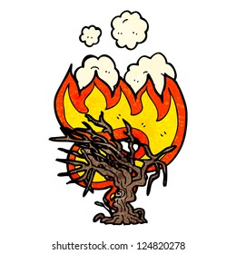 Cartoon Burning Tree Stock Vector (Royalty Free) 124820278 | Shutterstock
