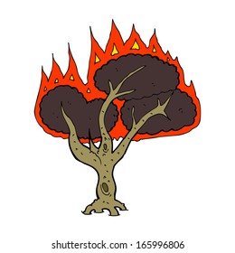 Cartoon Burning Tree Stock Vector (Royalty Free) 171065288 | Shutterstock