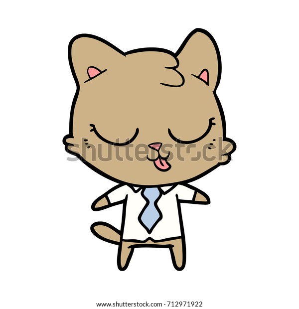 Cartoon Business Cat Stock Vector (Royalty Free) 712971922 | Shutterstock