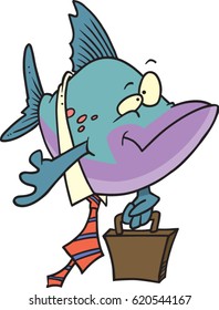 Cartoon Business Fish Stock Vector (Royalty Free) 620544167 | Shutterstock