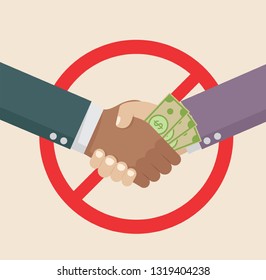 Anti Corruption Hand Sign Stock Vector (Royalty Free) 1242663604