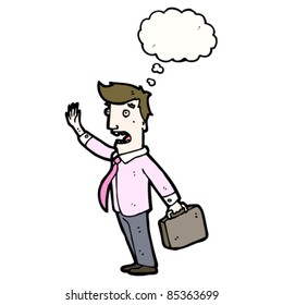 Cartoon Businessman Gesturing Wait Stock Vector (Royalty Free) 85363699 ...