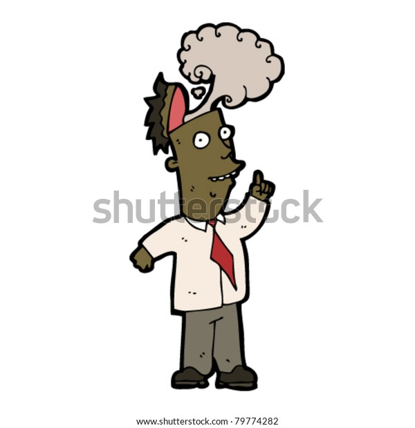 Cartoon Businessman Steaming Brain Stock Vector (Royalty Free) 79774282 ...
