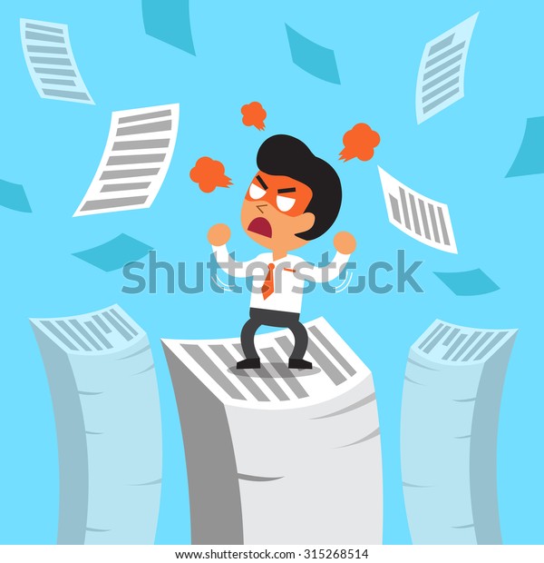 Cartoon Businessman Work Stock Vector (Royalty Free) 315268514