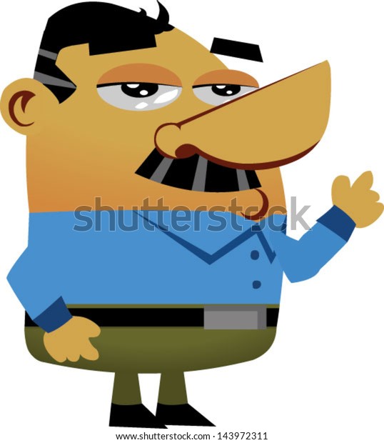 Cartoon Businessmen Waving Vector Clip Art Stock Vector (Royalty Free ...