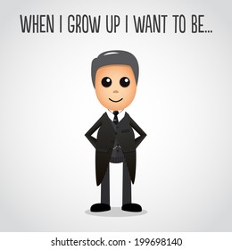 Cartoon Butler Stock Vector (Royalty Free) 199698140 | Shutterstock